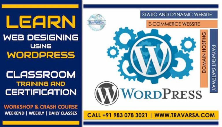 WordPress Training and Certification Course with Workshop | Travarsa