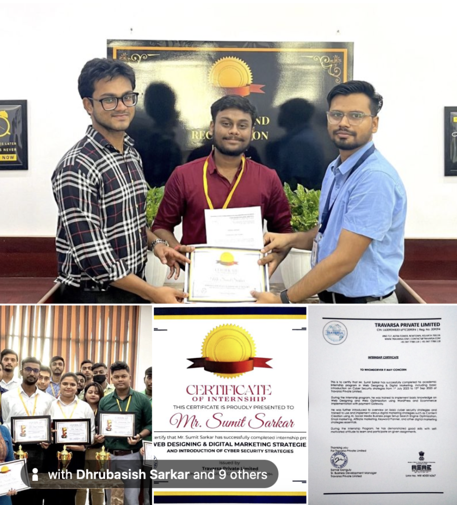 Internship with Industrial Training | Travarsa